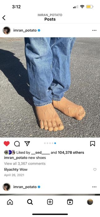 Imran Potato Imran potato caveman crocs | Grailed