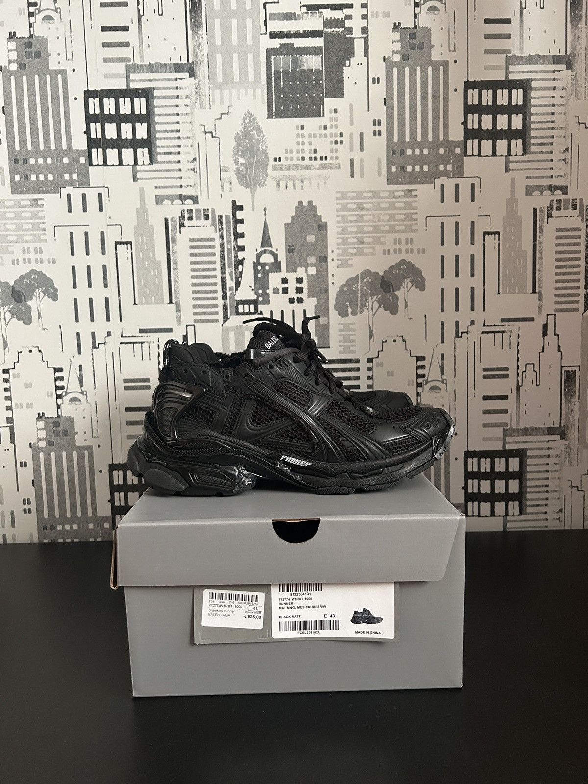 Balenciaga Balenciaga mat black runner | Grailed