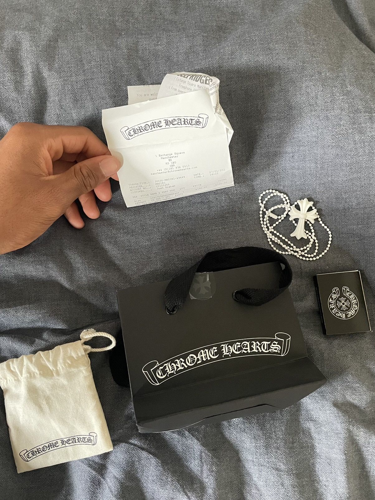 Chrome Hearts Chrome Hearts White Cross Necklace | Grailed