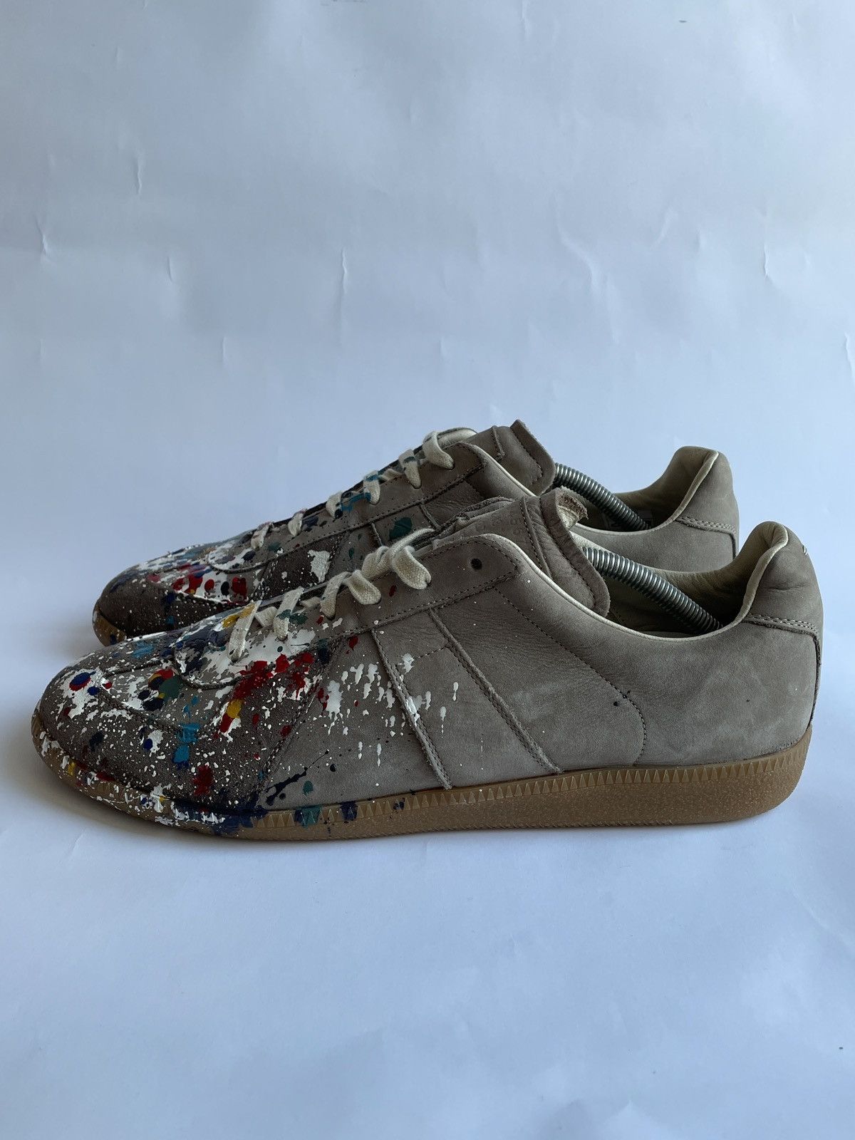 Maison Margiela Maison Margiela Replica Paint Splatter Low Top GAT Grey ...