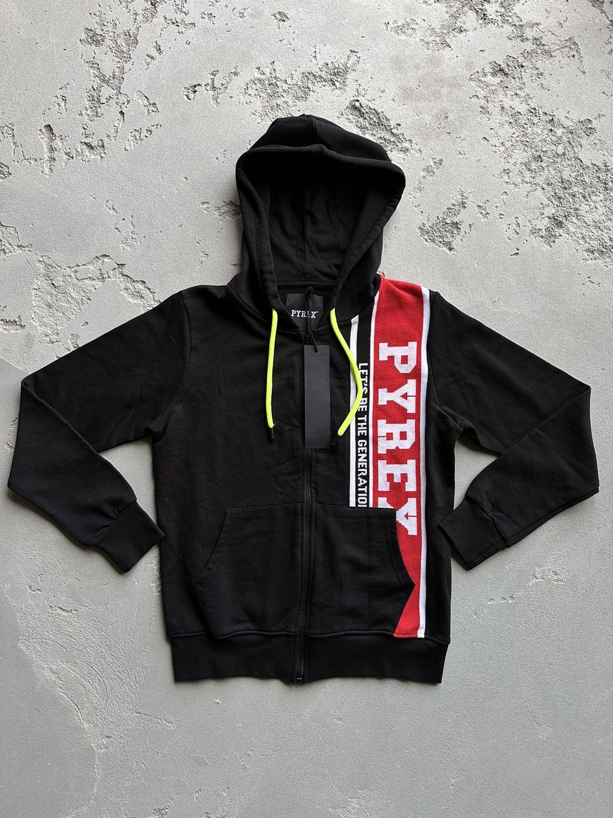 Pyrex Vision × Virgil Abloh Pyrex by Virgil 💔 Black Zip Hoodie ( Off ...