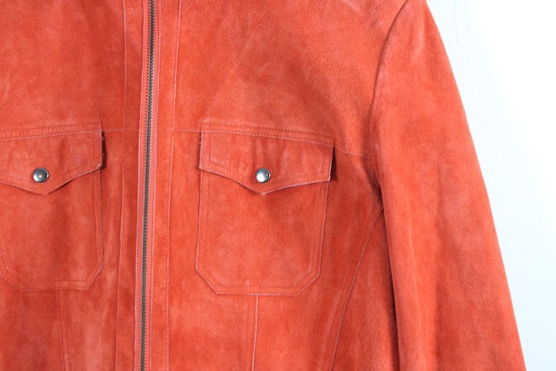 Vintage Danier Leather Jacket / Vintage Orange Suede Bomber Coat | Grailed