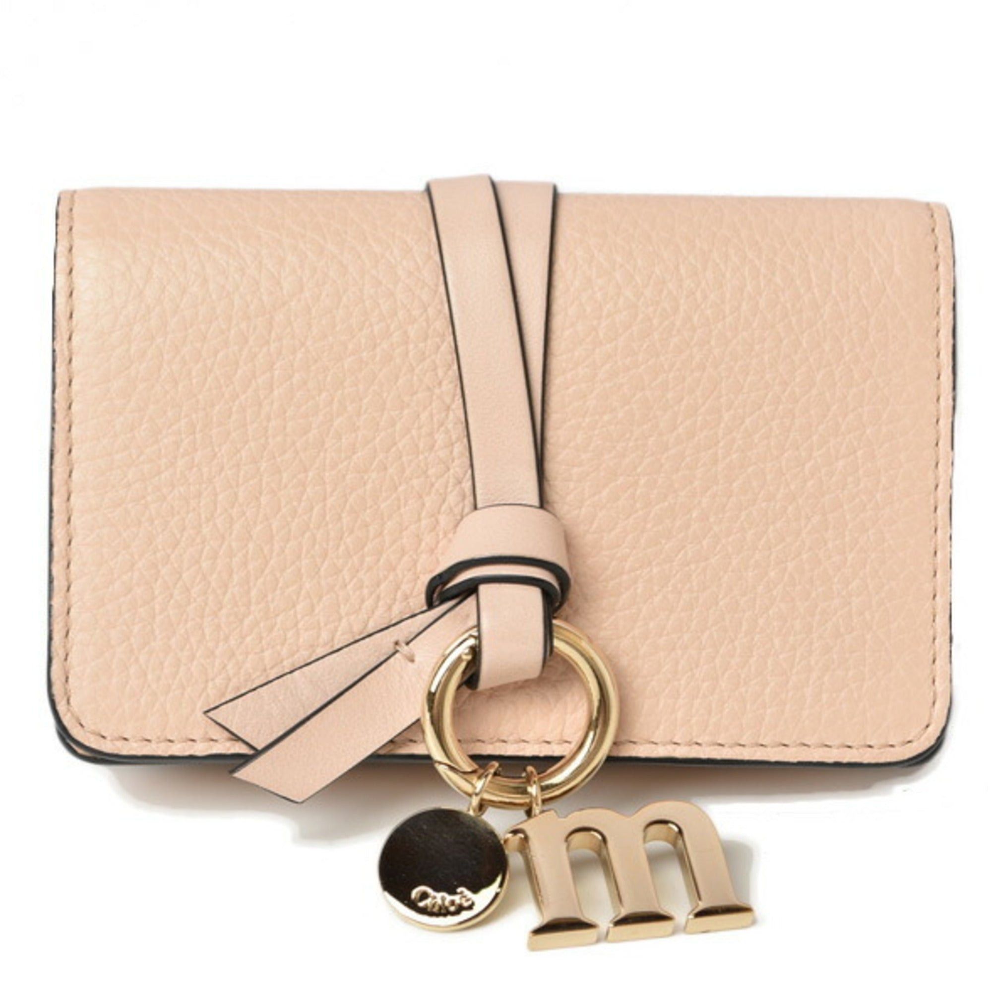 Chloe CHLOE Wallet Card Case Coin Folding Alphabet Beige | Grailed