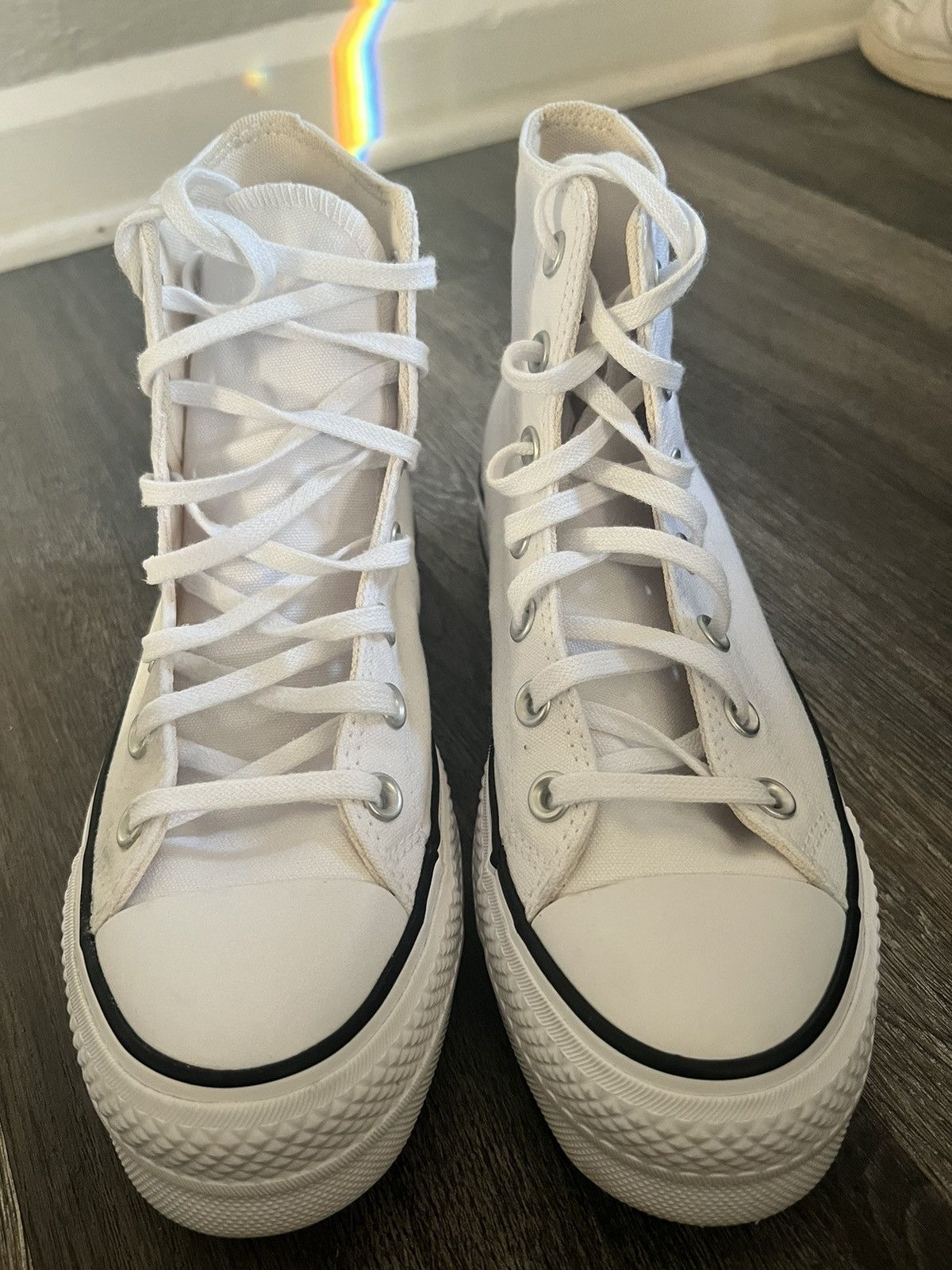 Converse White & Black Platform Converse | Grailed