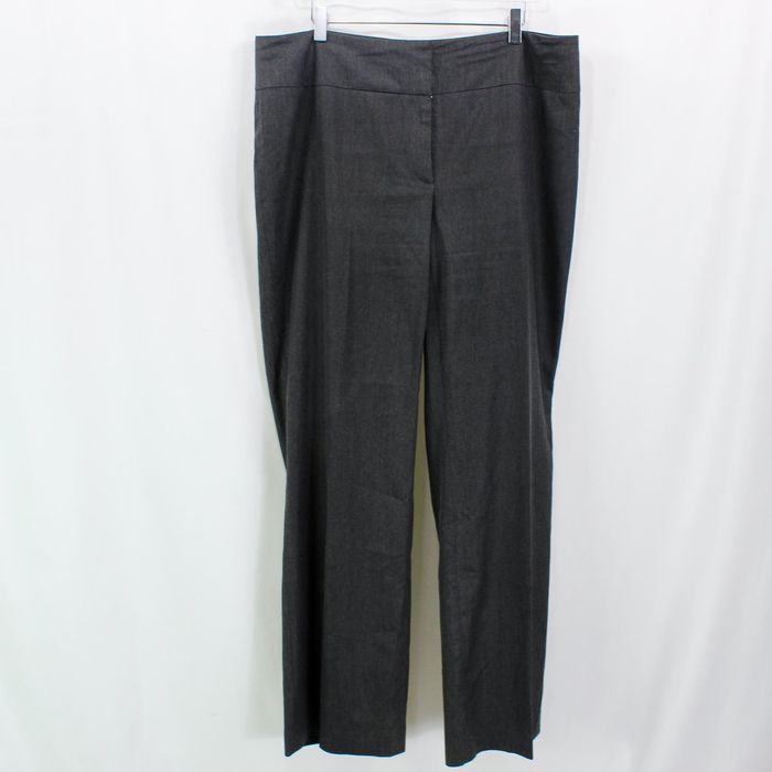 Magaschoni MAGASCHONI COLLECTION Gray Straight Leg Dress Pant Trouser ...