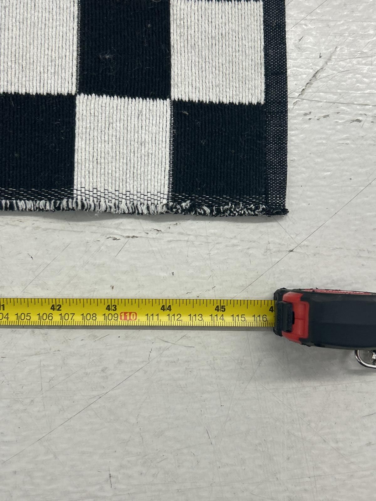 Designer Black and White Checkerboard Pattern Rug | Grailed