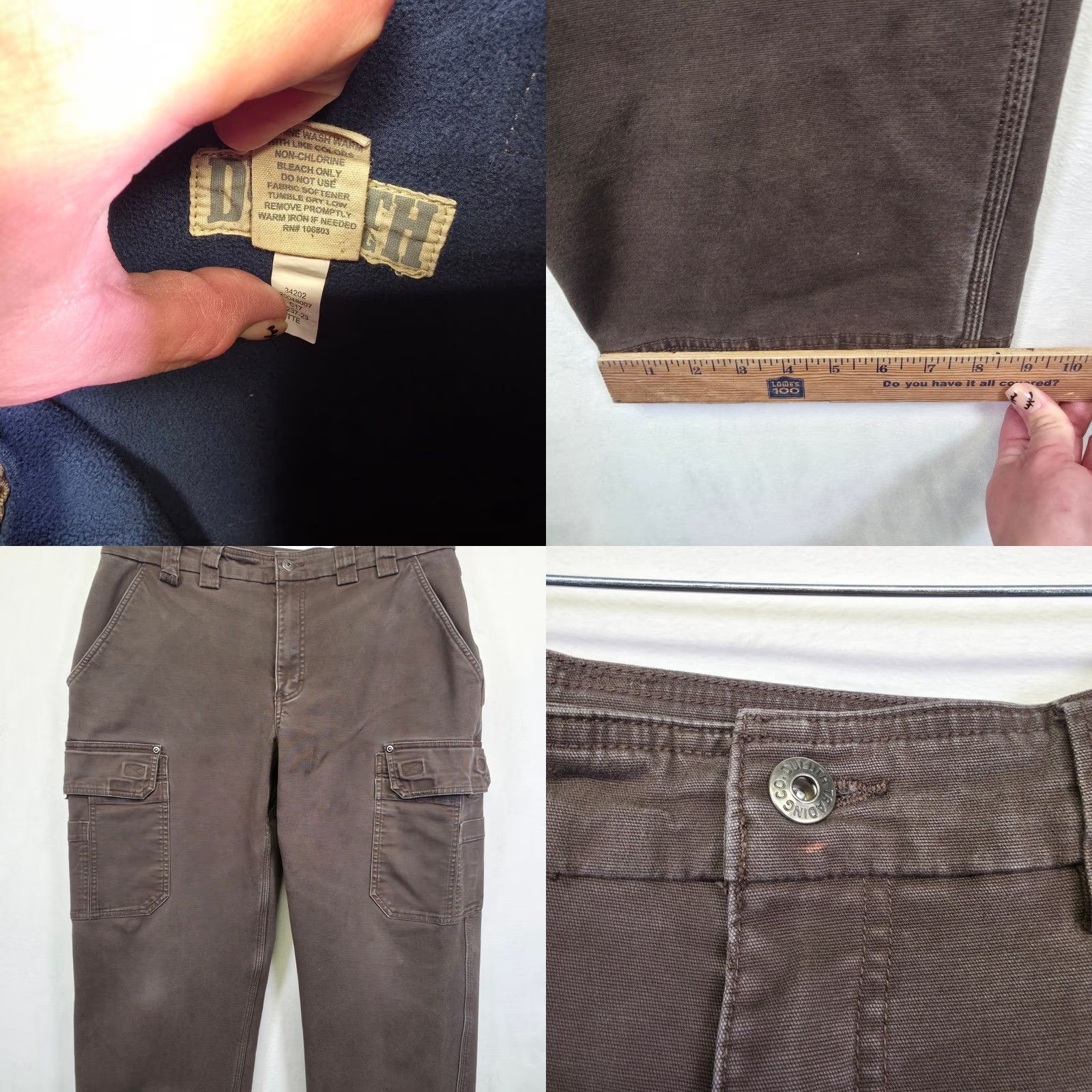 Duluth Trading Company DULUTH TRADING CO. Cargo Pants Men 36x30 Brown ...