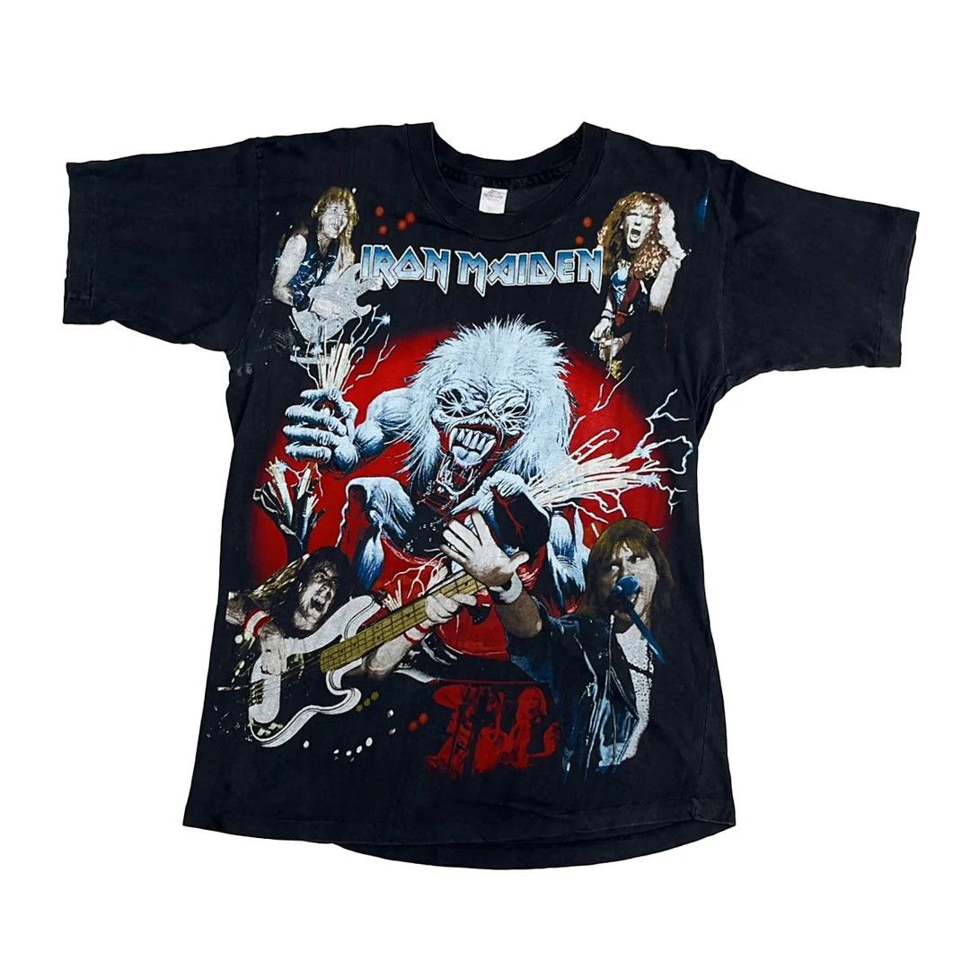 Band Tees × Iron Maiden × Vintage Iron Maiden 1993 Vintage Real Live ...