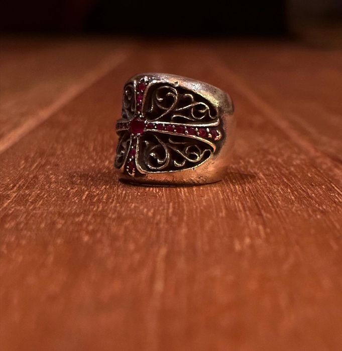 Chrome Hearts Chrome Hearts Ruby Pave Oval Ring | Grailed