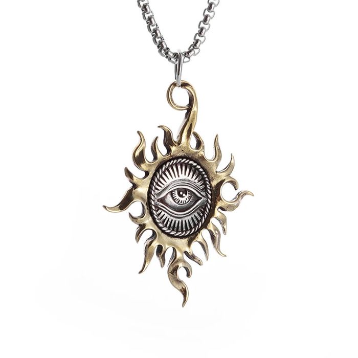Vintage Retro Gothic Sun Eye Necklace | Grailed