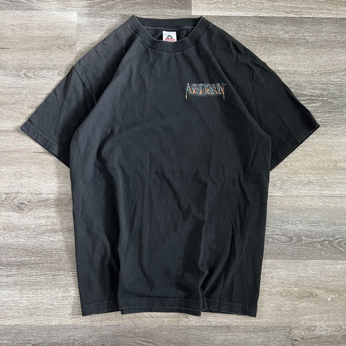 Streetwear × Vintage Rare Vintage Y2K Aztlan sacred heart Jesus t shirt ...