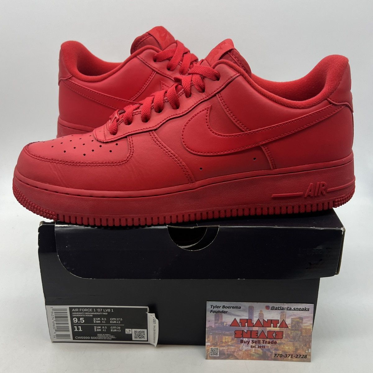 Nike Air Force 1 low triple red | Grailed