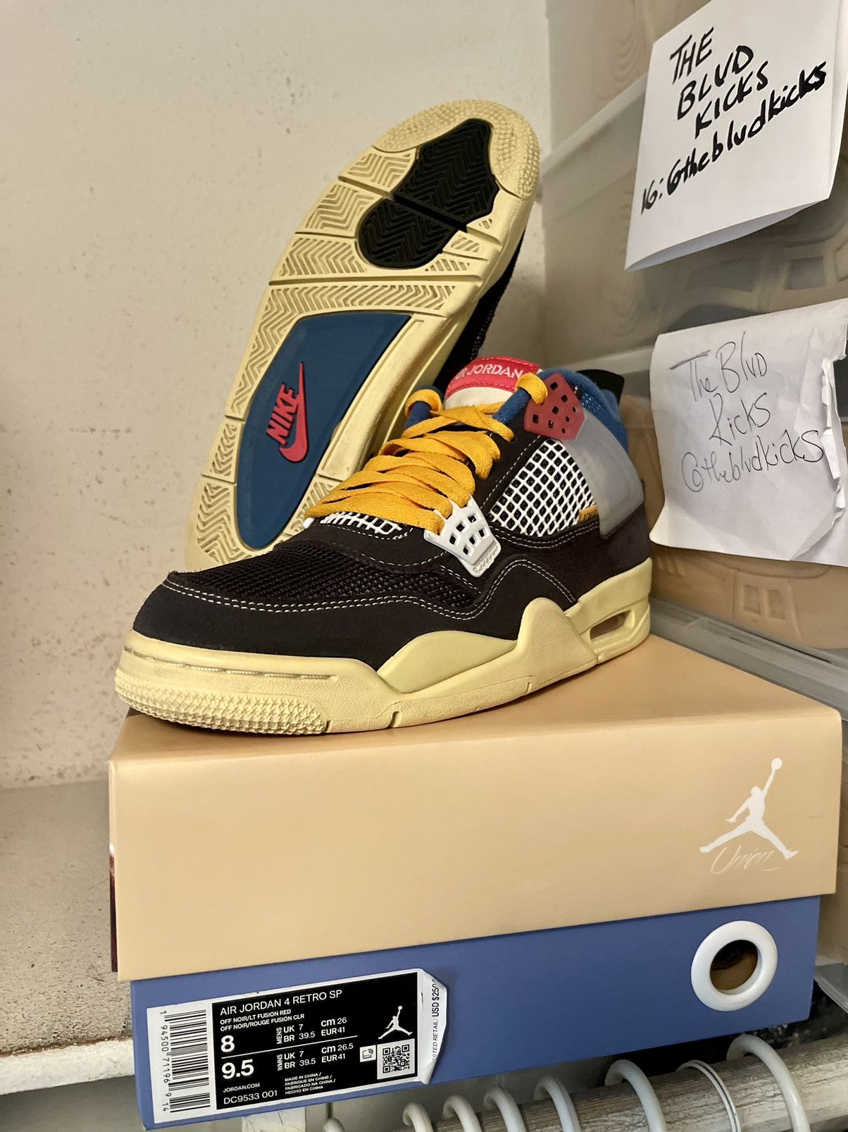 Jordan Brand Union LA x Nike Air Jordan Retro IV 4 SP Off Noir | Grailed