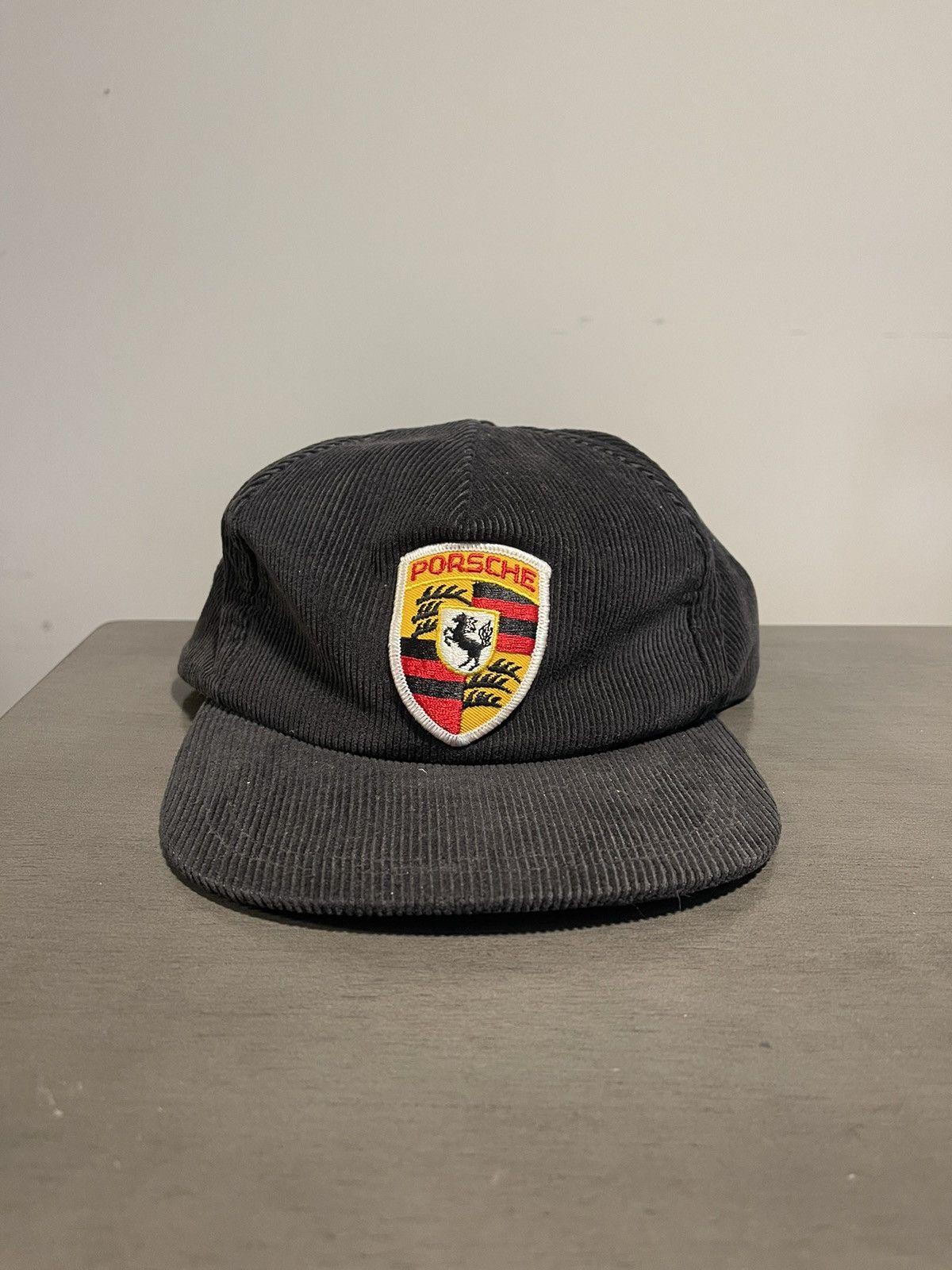 Vintage Porsche logo bootleg vintage high profile corduroy cap hat ...