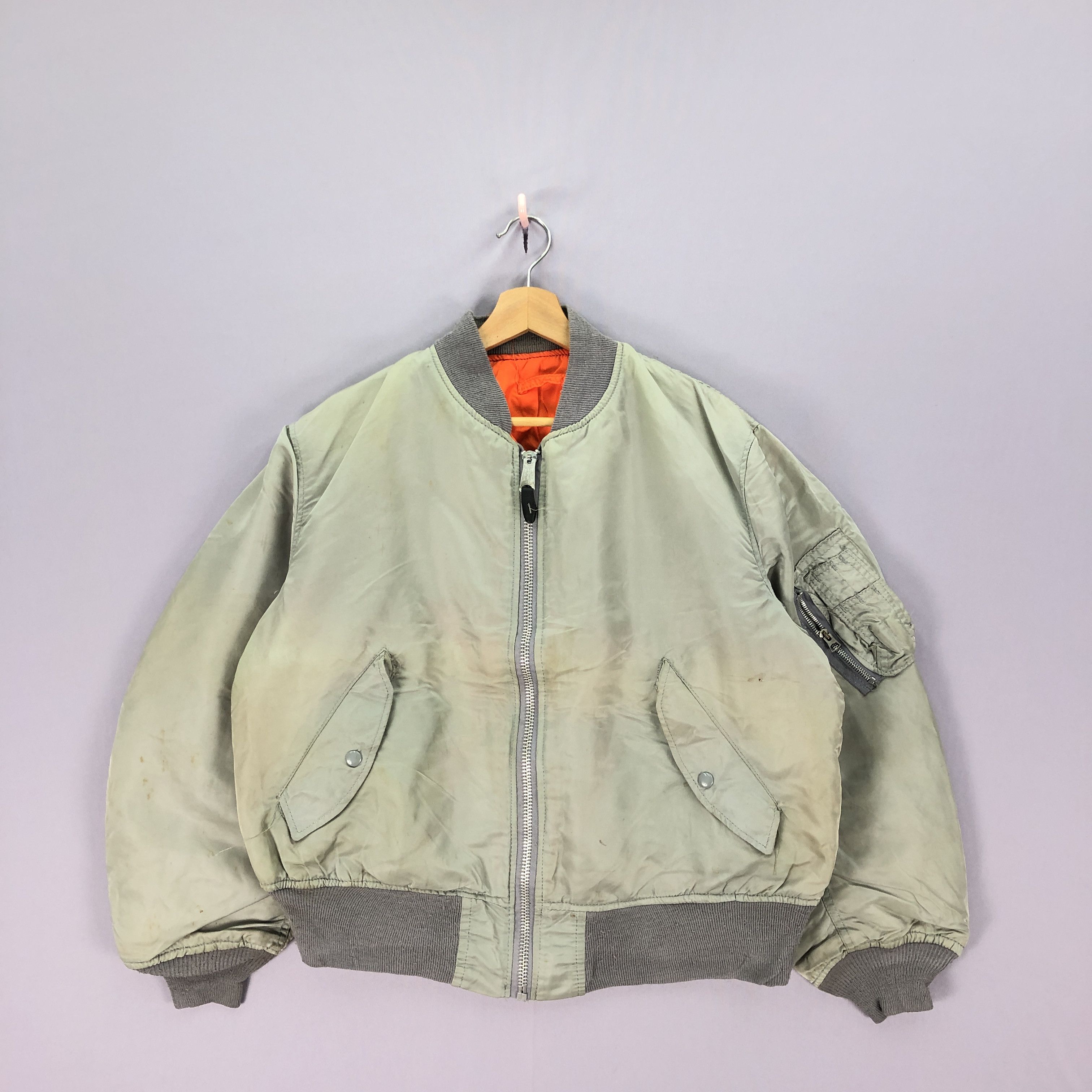 Alpha Industries × Made In Usa × Vintage Vintage Alpha Industries Type Ma-1 Reversible Flying ...