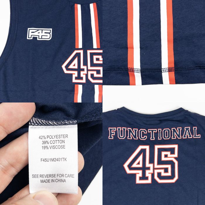 Vintage F45 Functional 45 Training Shirt Men’s 2XL Tank Top Blue Red ...