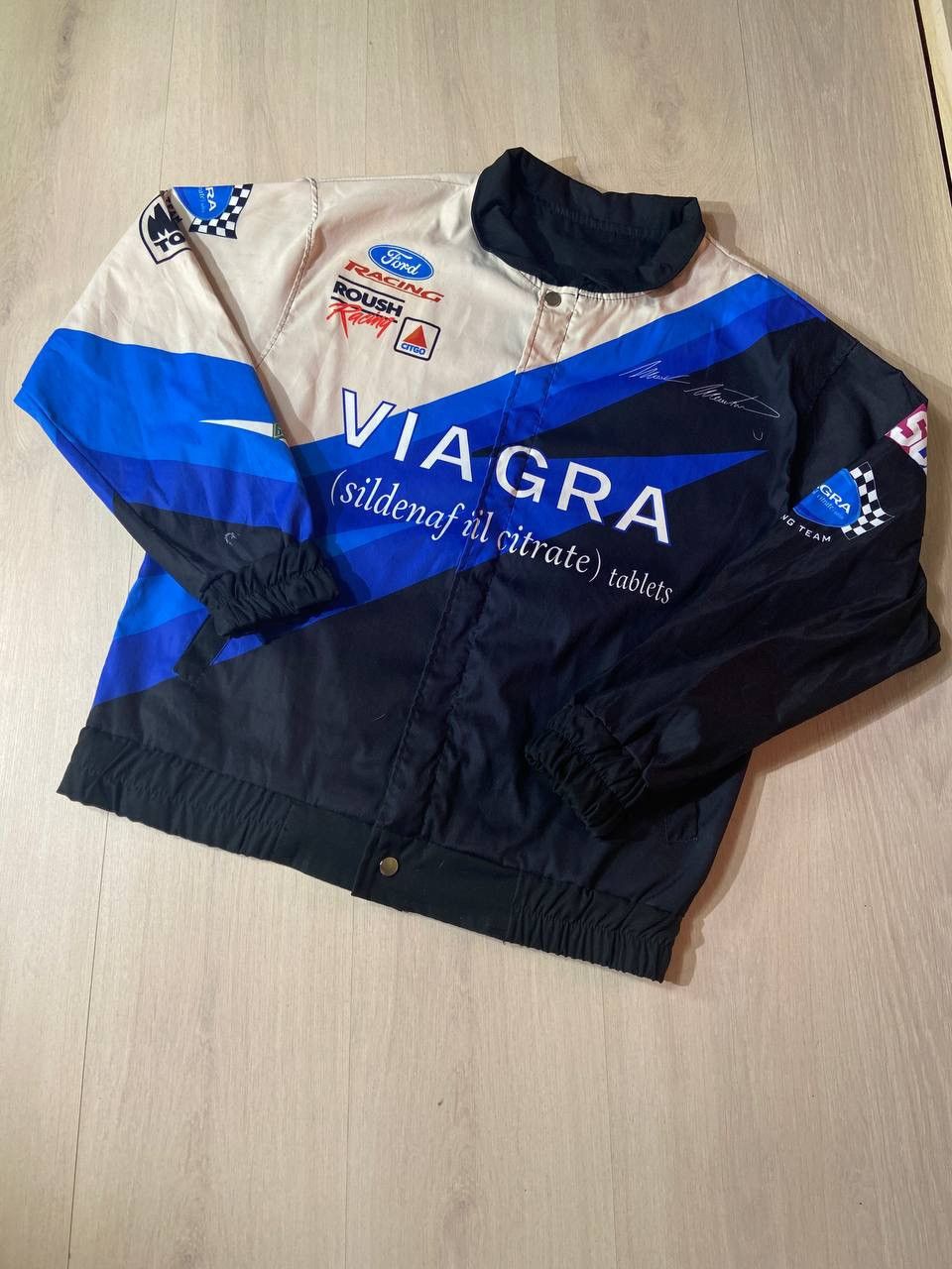 NASCAR × Racing × Streetwear Rare motorcycle jacket bomber Viagra ...