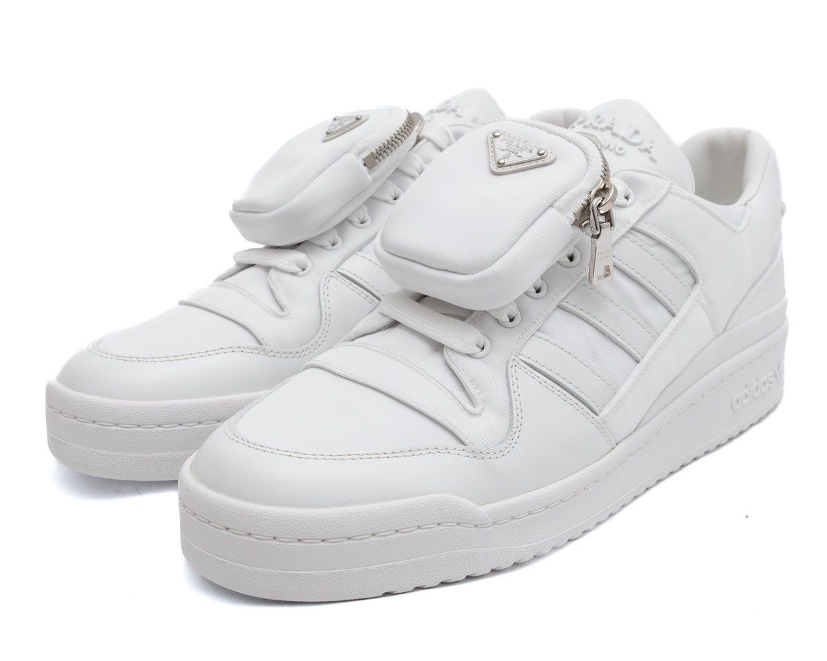 Adidas × Prada ADIDAS X PRADA RE-Nylon Forum Low White Sneakers | Grailed