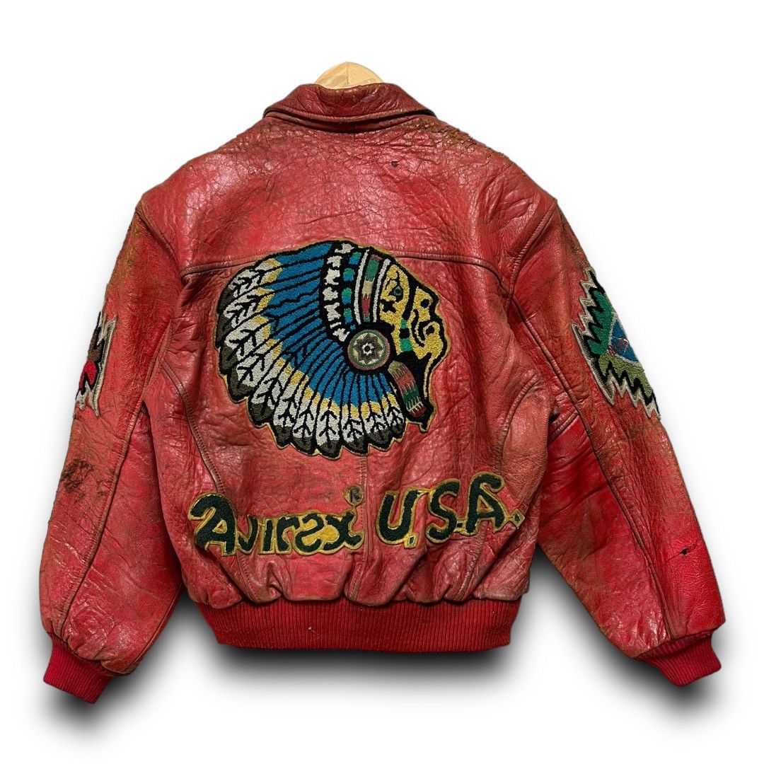 Avirex RARE AVIREX USA APACHE VARSITY LEATHER JACKET | Grailed
