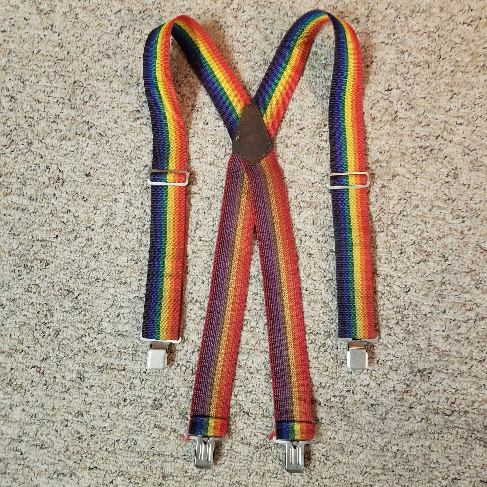 Costume Made Rainbow Suspenders Costume Clown Cosplay Wide Strap | Grailed