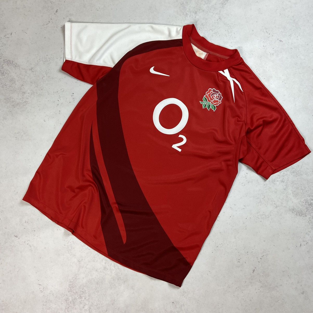 Nike × Vintage 00s Rare Vintage Nike England Rugby Jersey O2 Tee Hype ...