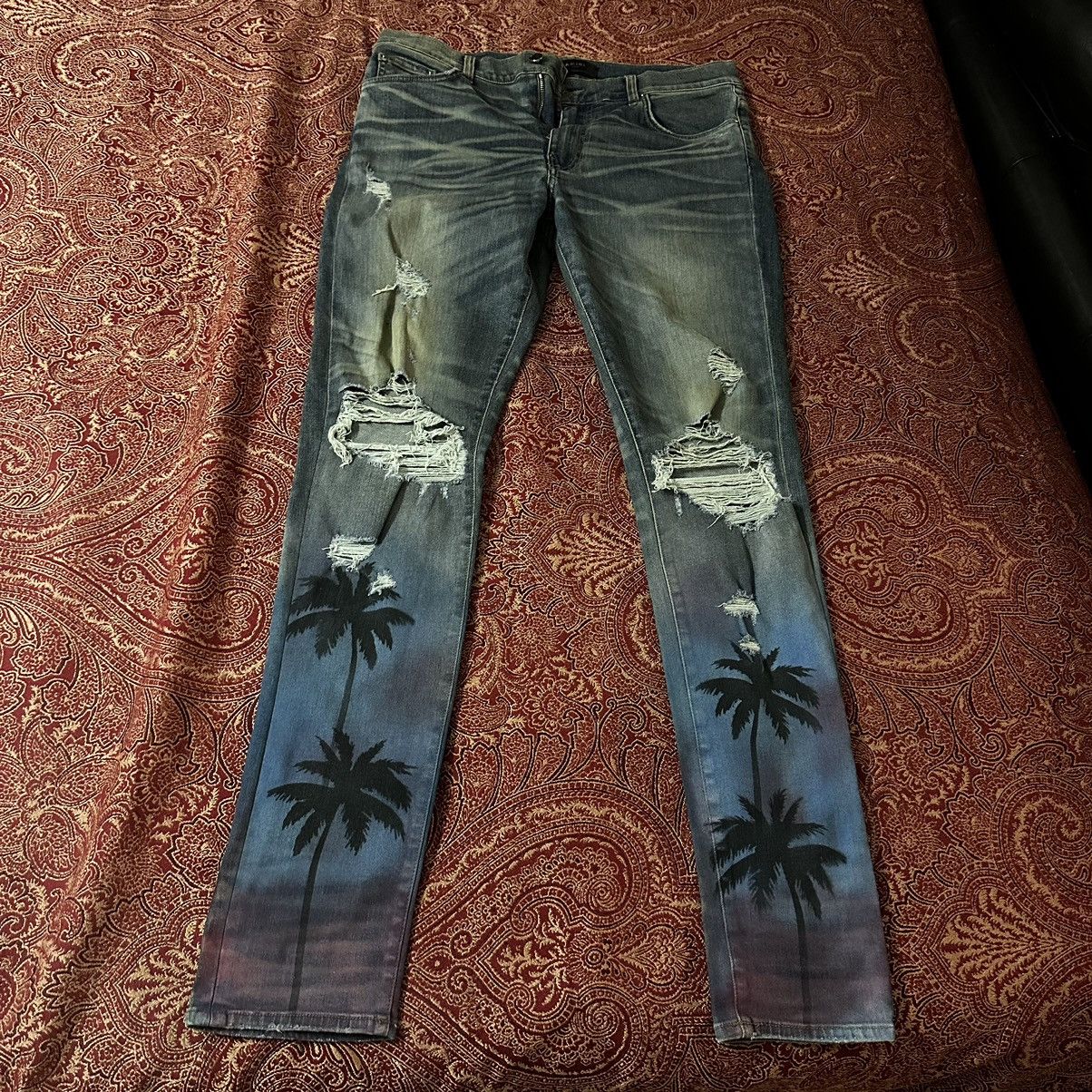 Amiri Amiri Palm Tree Jeans | Grailed