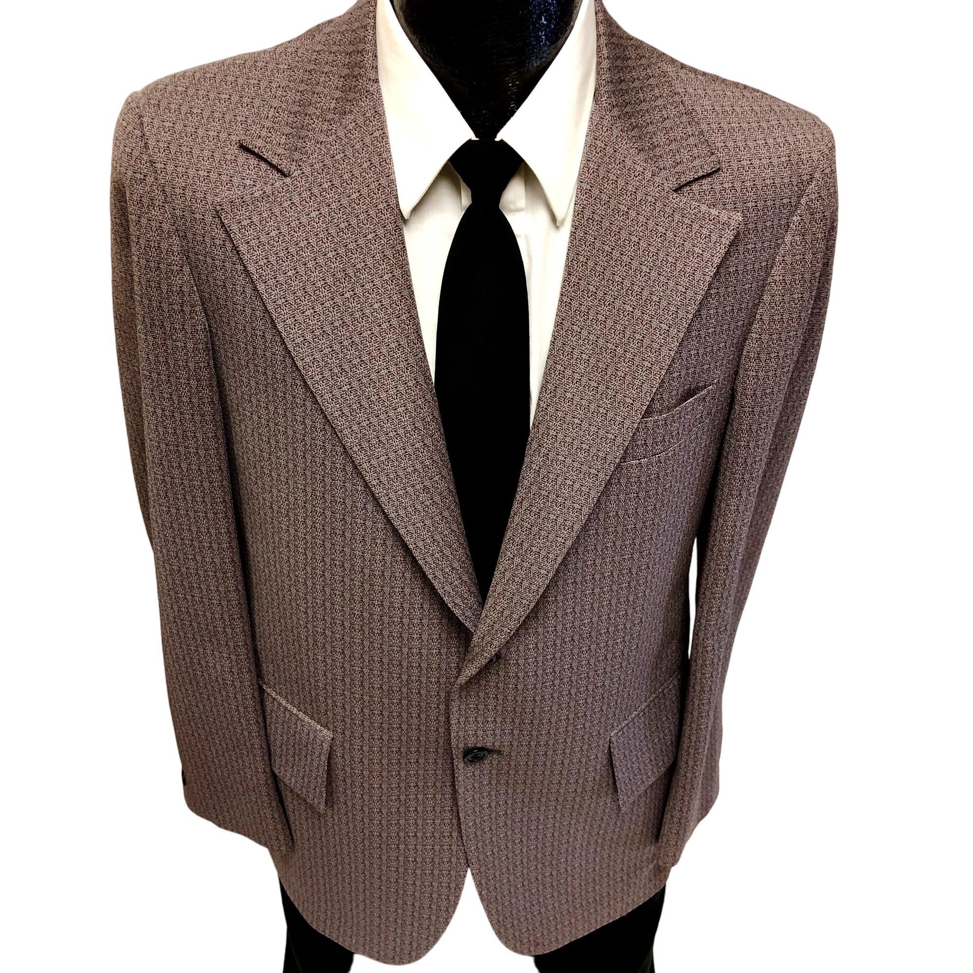 Unkwn 70's Warren Sewell Maroon Sport Coat ATOMIC Static Jacket 38 ...