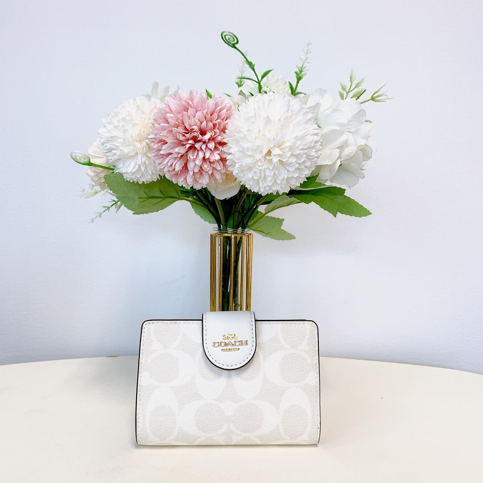 Coach Coach C0082 Medium Corner Zip Wallet IN Chalk Glacierwhite | Grailed