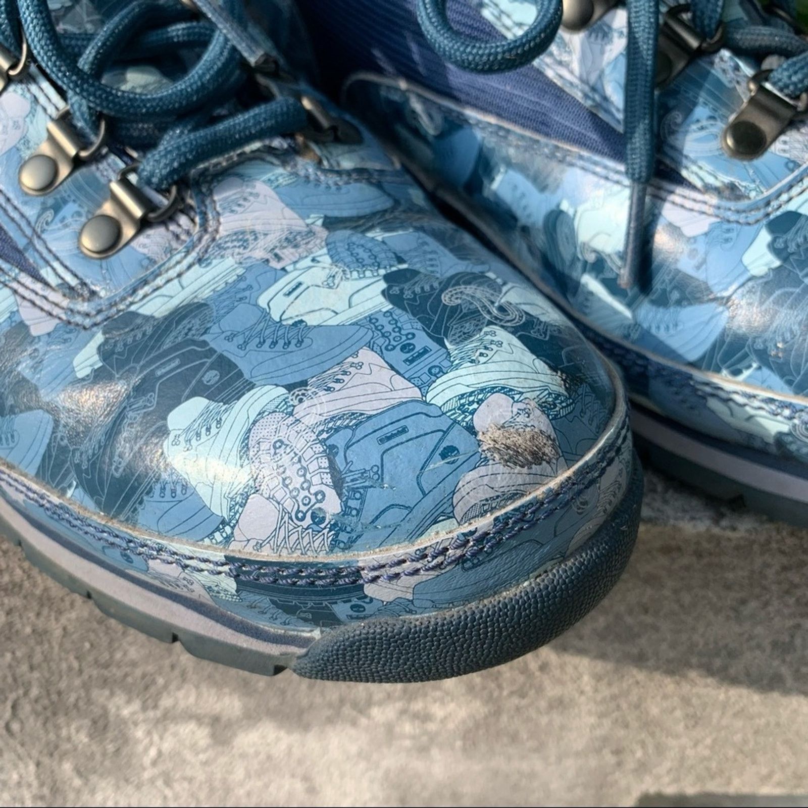 Timberland Timberland Euro blue camo boot pattern hiking boots 13M ...