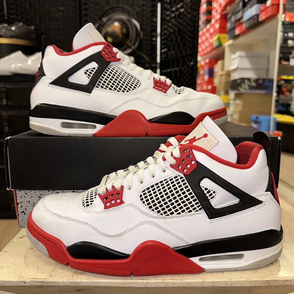 Nike Size 10.5 - Jordan 4 Retro OG Mid Fire Red | Grailed