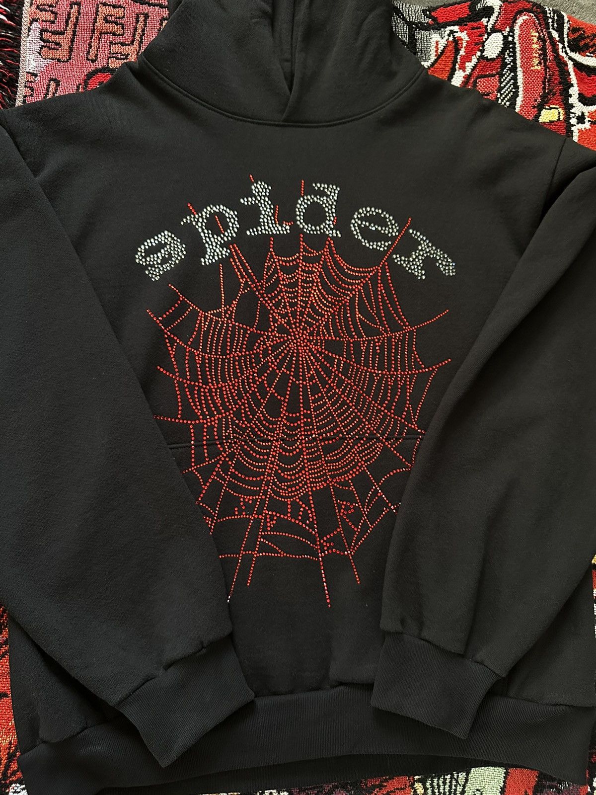 Designer Spider Worldwide - Sp5der OG Rhinestone Logo Hoodie | Grailed