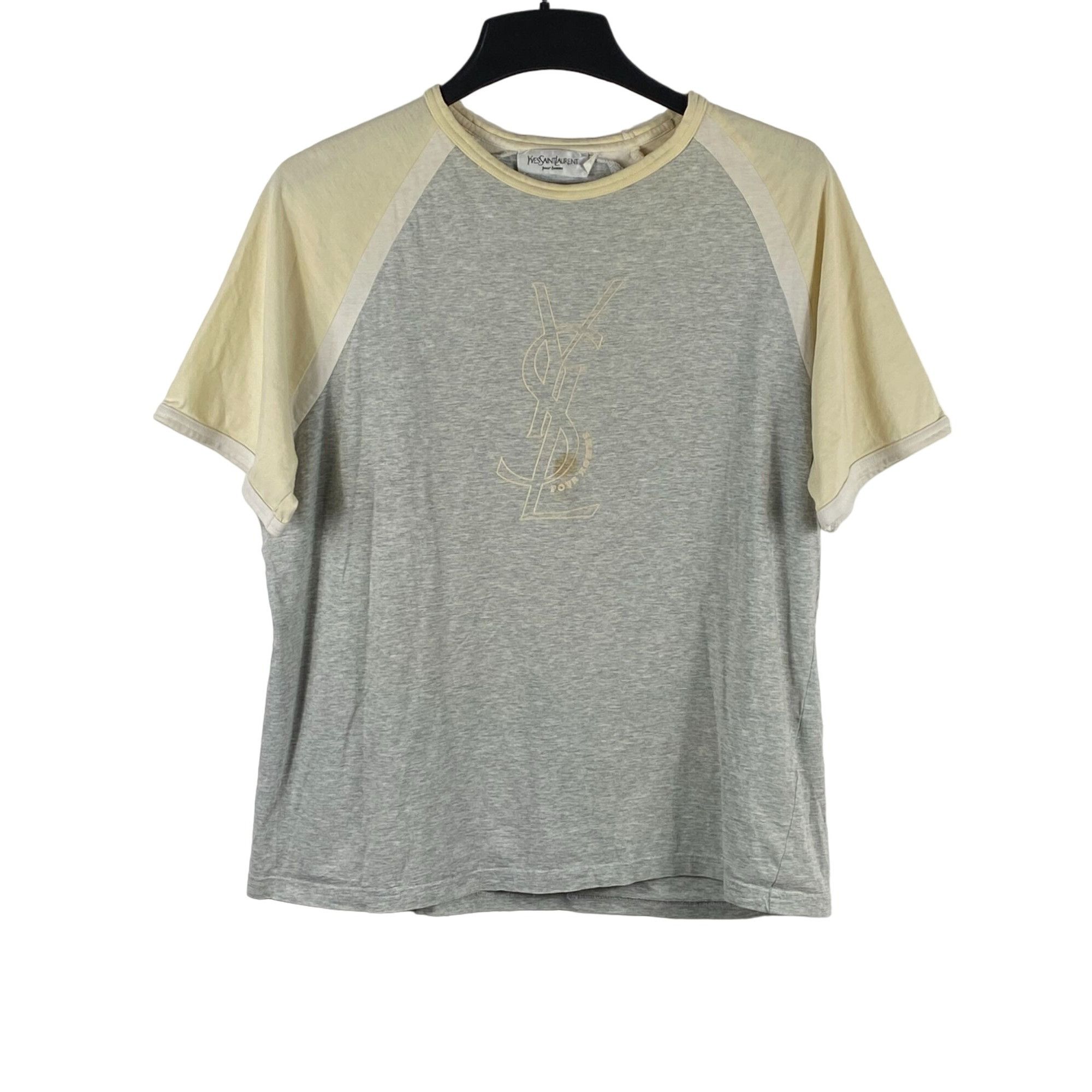 Yves Saint Laurent Yves Saint Laurent Pour Homme YSL Logo Tee Shirt ...