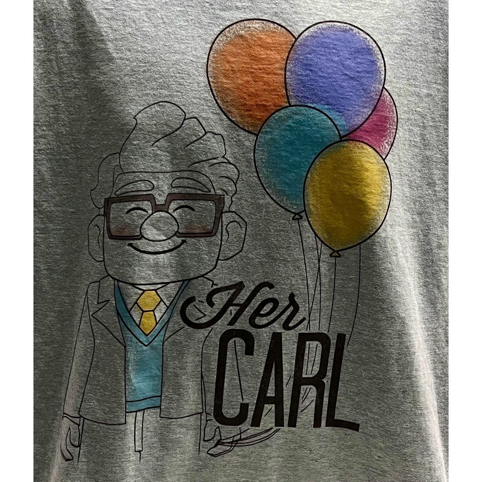 Disney Disney Pixar Up Her Carl With Balloons Gray T-Shirt | Grailed