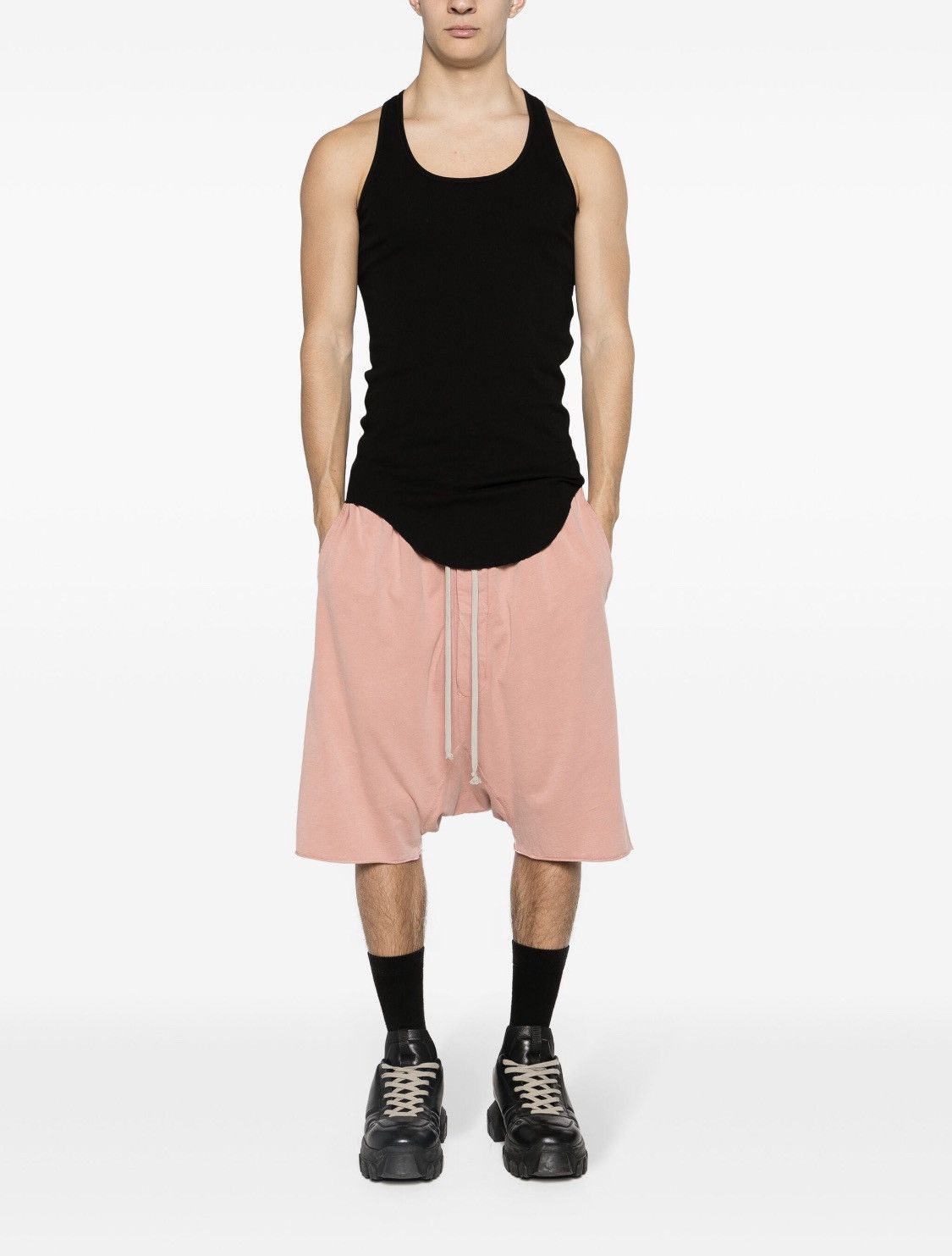 Rick Owens Drkshdw Rick Owens DRKSHDW Pink Drop-Crotch Shorts | Grailed
