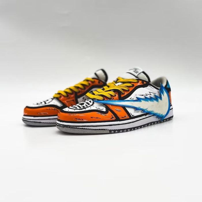 Custom Custom Handpainted Super Saiyan Goku DBS On Aj1 Low | Grailed