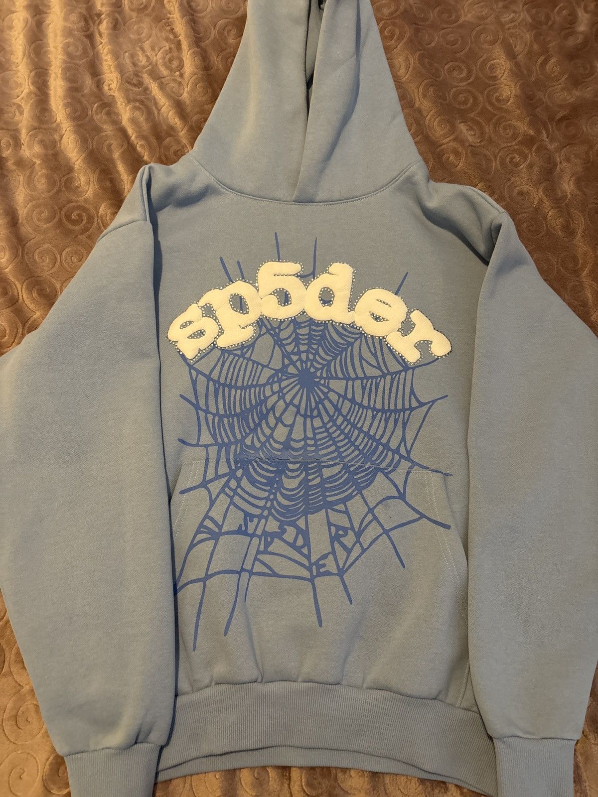 Streetwear Sp5der Hoodie Baby Blue | Grailed