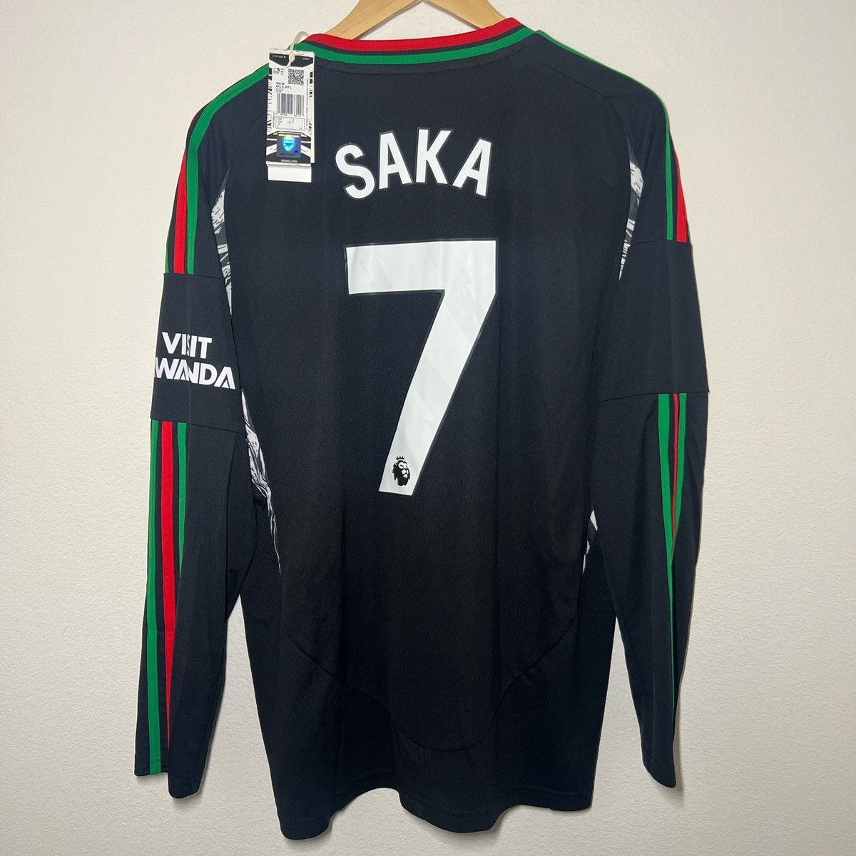 Adidas × Soccer Jersey Arsenal Bukayo Saka 2024-2025 Away Long Sleeve ...