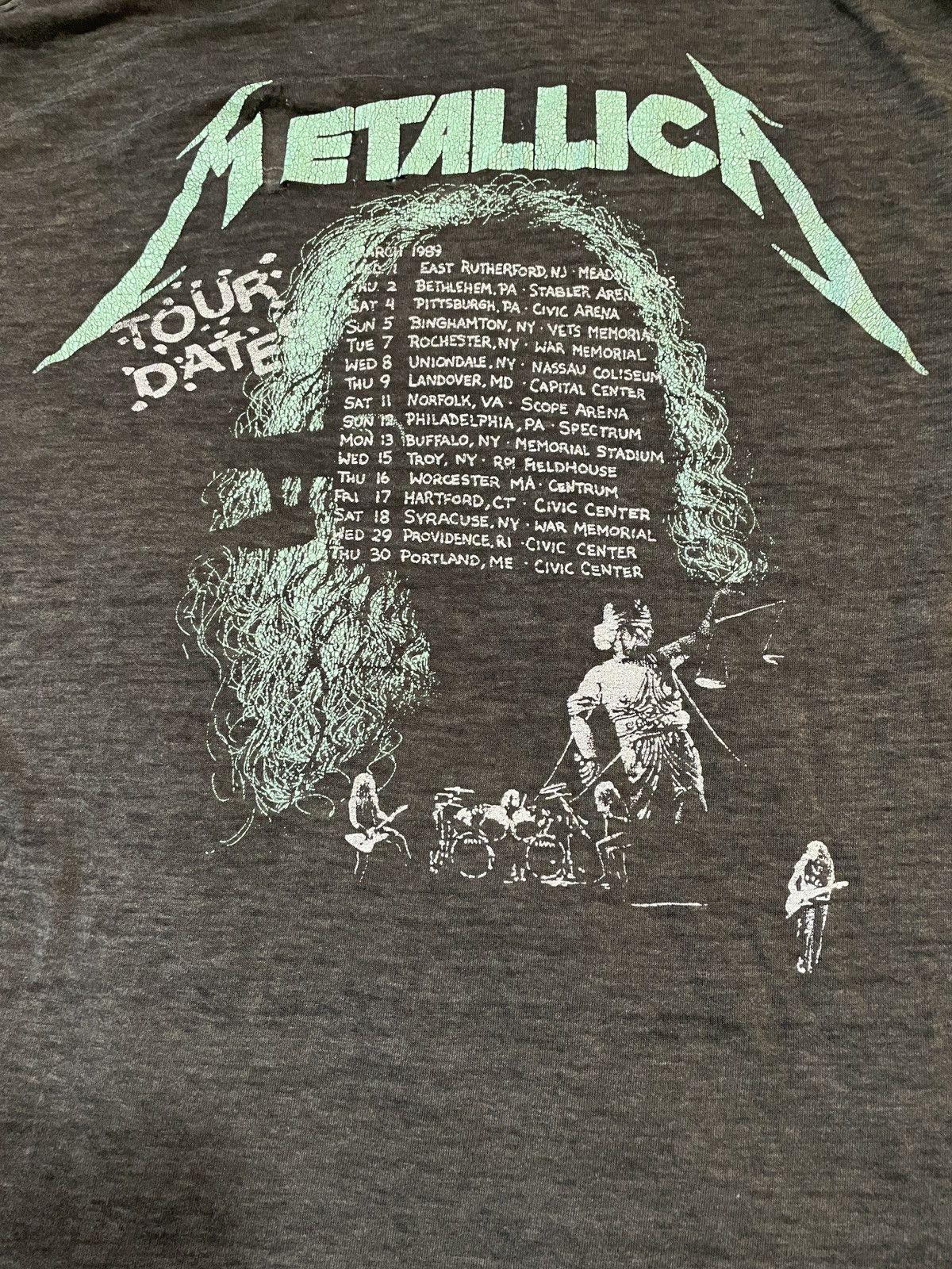 Band Tees Metallica Damaged Justice Tour Pushhead Shirt Sz M | Grailed