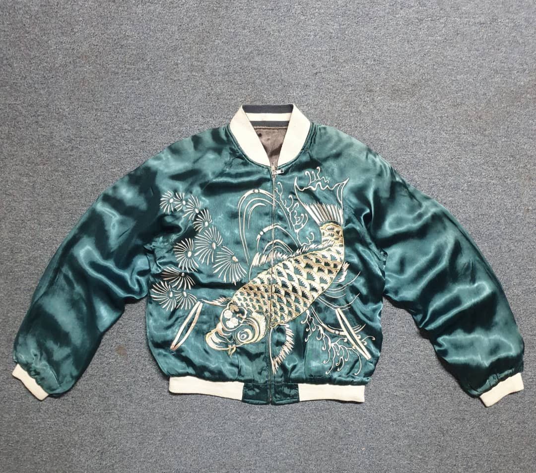 Japanese Brand × Streetwear × Sukajan Souvenir Jacket Reversible koi ...