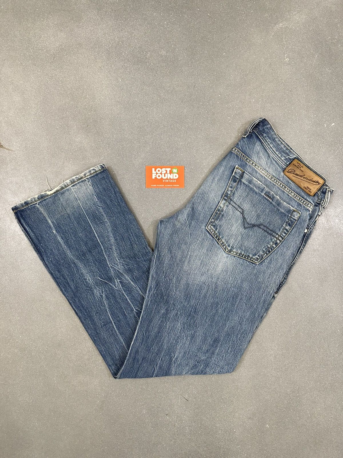 Diesel × Vintage Y2K Vintage Diesel Zathan Industry Washed Denim Pants ...