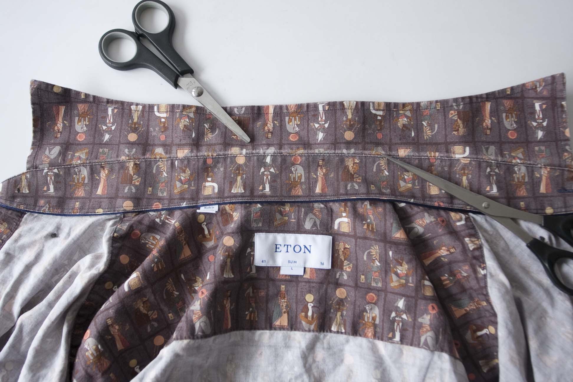 Eton Eton Shirt Egyptian Graphics with * FLAWS * Slim Size L | Grailed