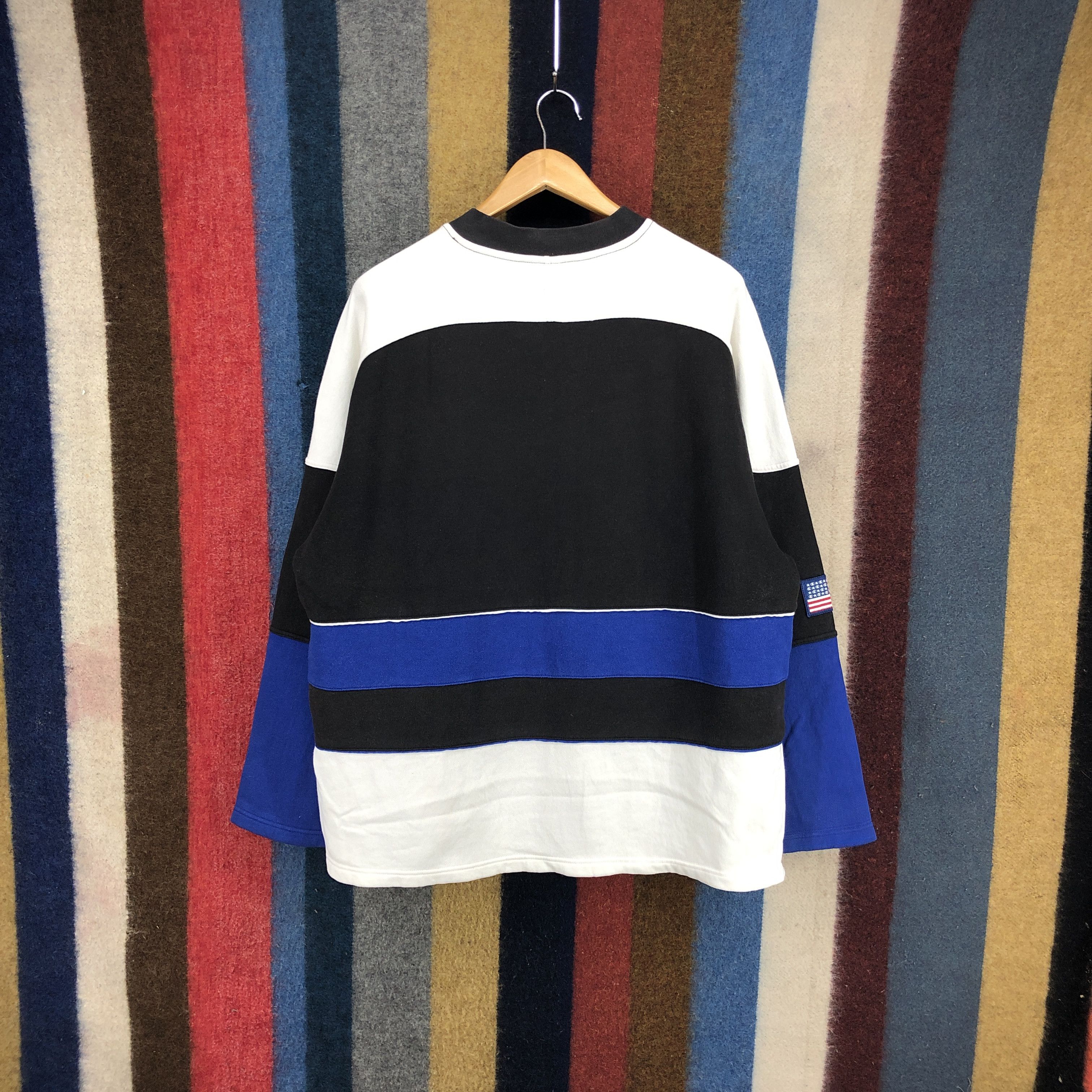 Champion × Rare × Streetwear CHAMPION USA ATHLETIC V Neck Sweatshirt ...