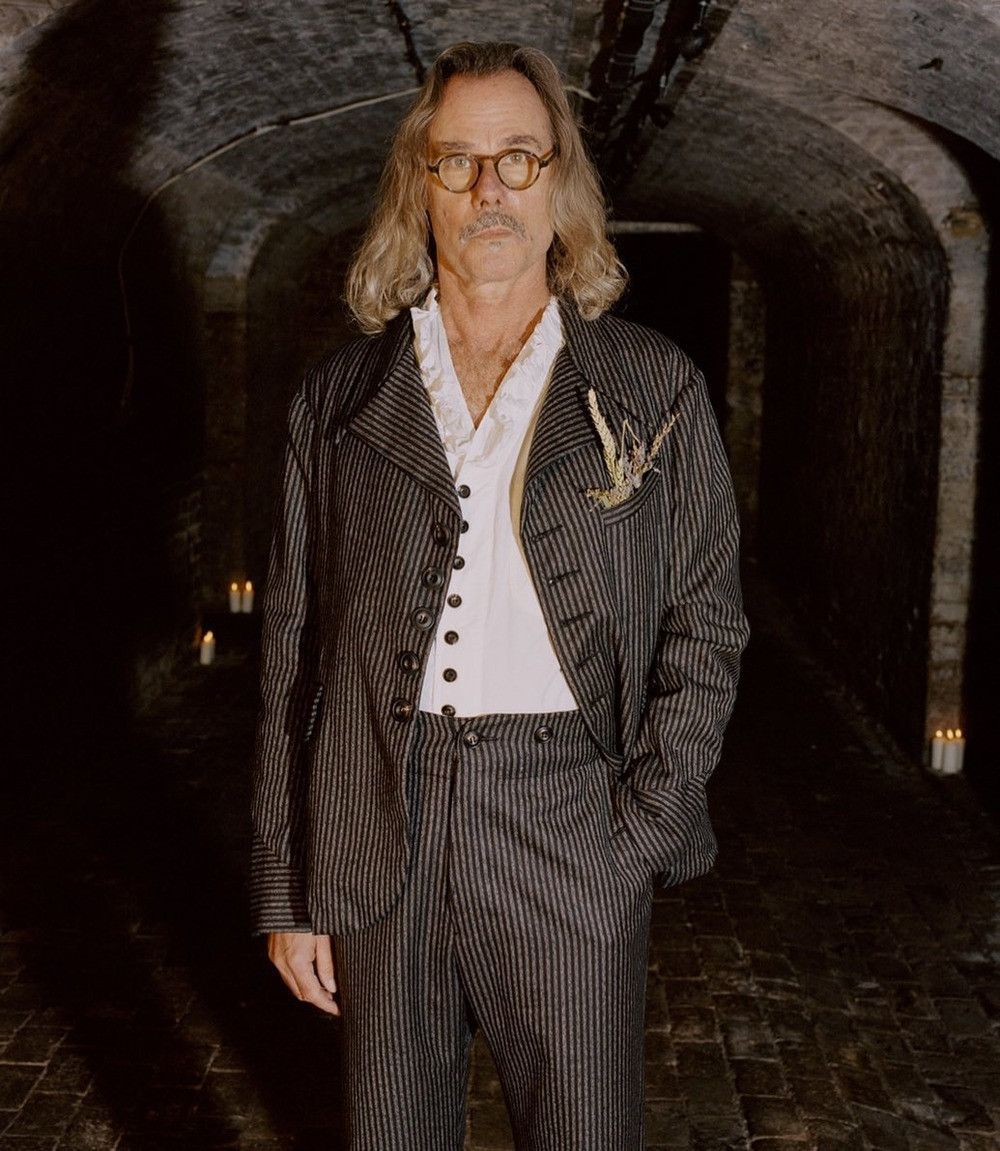 John Alexander Skelton John Alexander Skelton Greg black wool striped ...