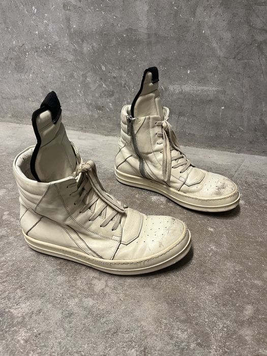 Rick Owens Rick Owens White Milk Geobaskets | Grailed