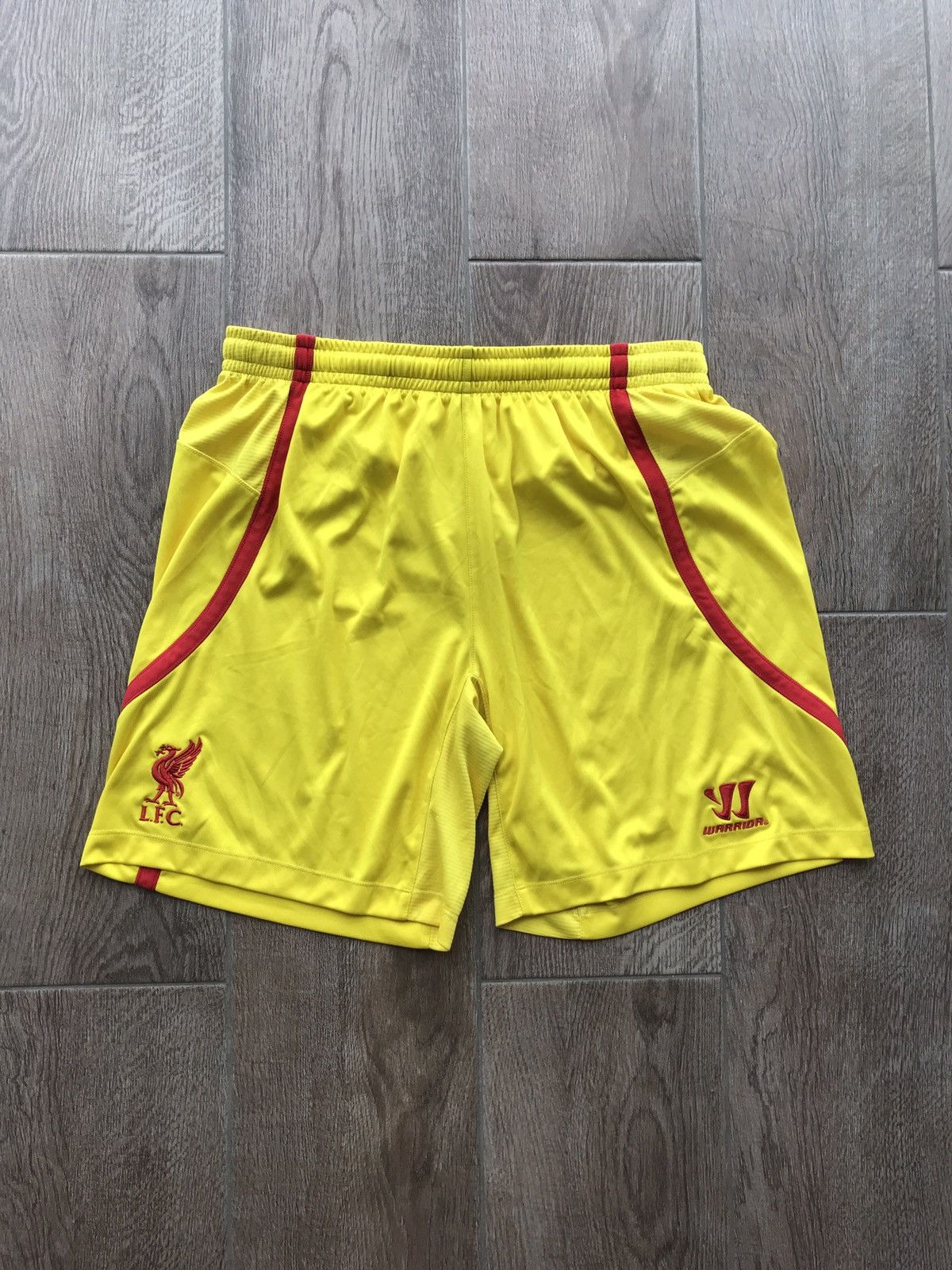 Vintage Vintage Warrior FC Liverpool Yellow Soccer Football Shorts ...