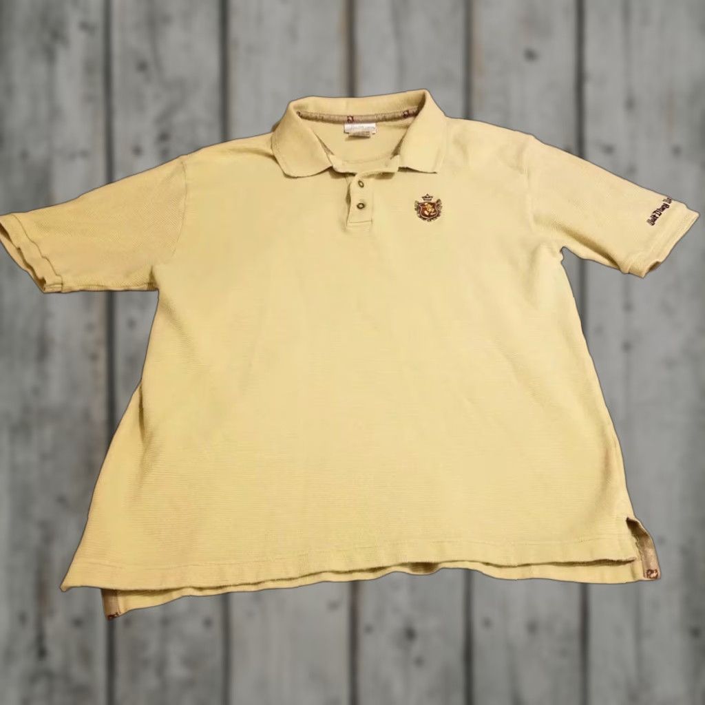Disney Disney World Mens Premium Beige Polo Shirt With Embroidered ...