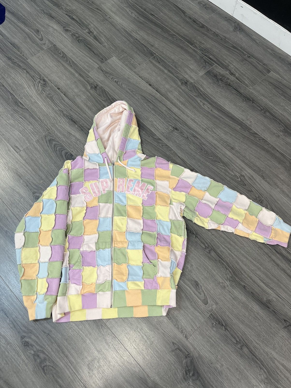 Supreme Supreme reverse patchwork hoodie | Grailed