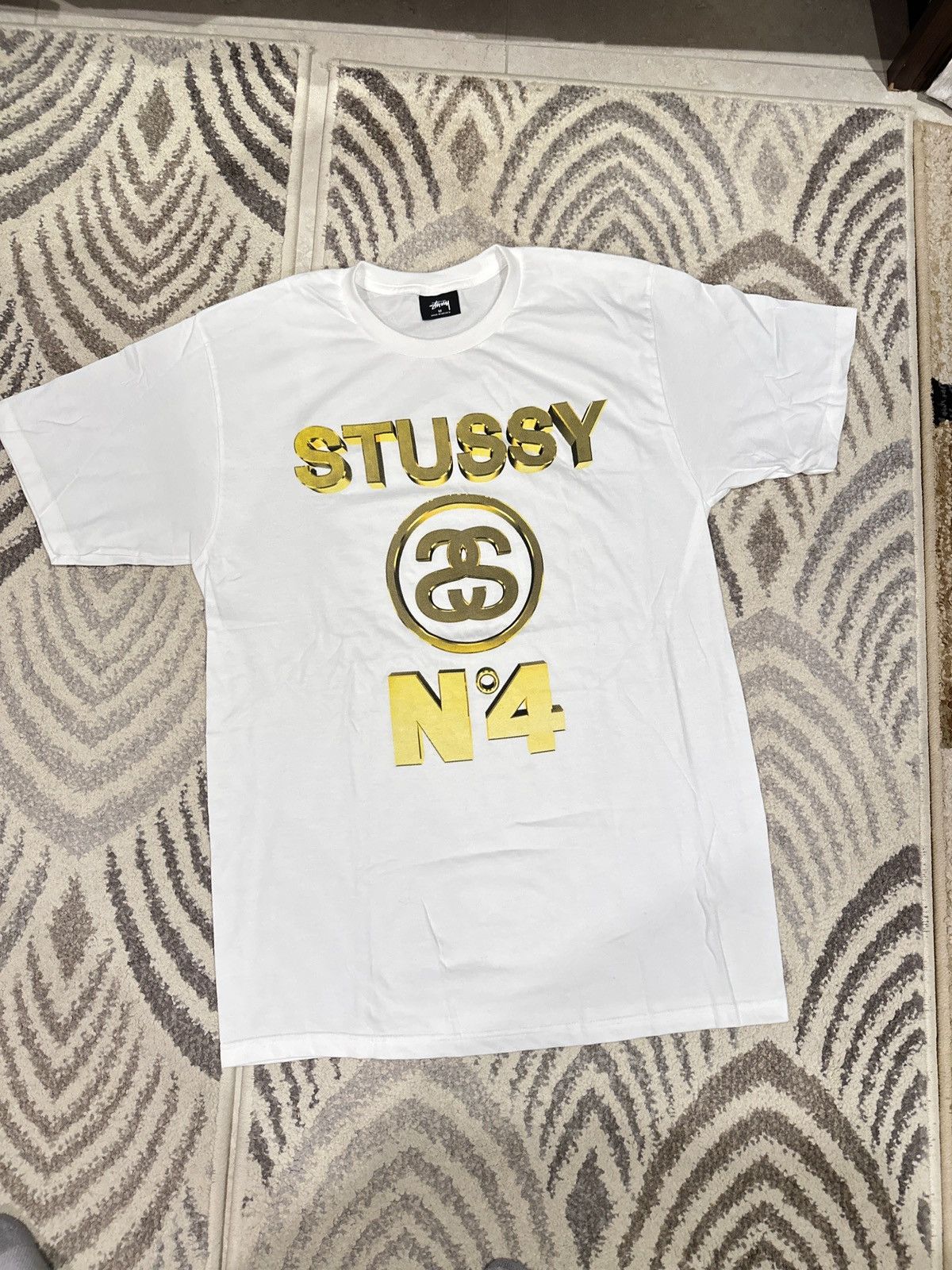 Streetwear × Stussy × Vintage Stussy No.4 Block Tee | Grailed