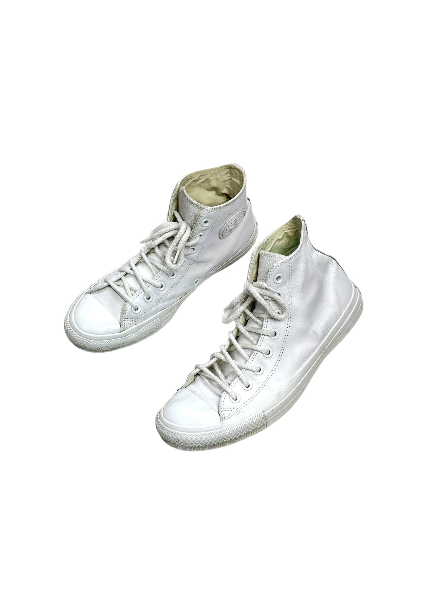 Converse Converse white high leather shoes | Grailed