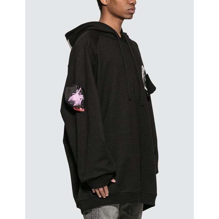 Raf Simons Raf Simons/ SS20 oversized hoodie with patches & pins | Grailed